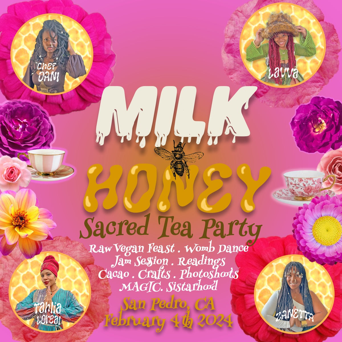 Milk & Honey SACRED TEA PARTY — Sun 4 Feb 2024 (LA/Long Beach Area — C ...